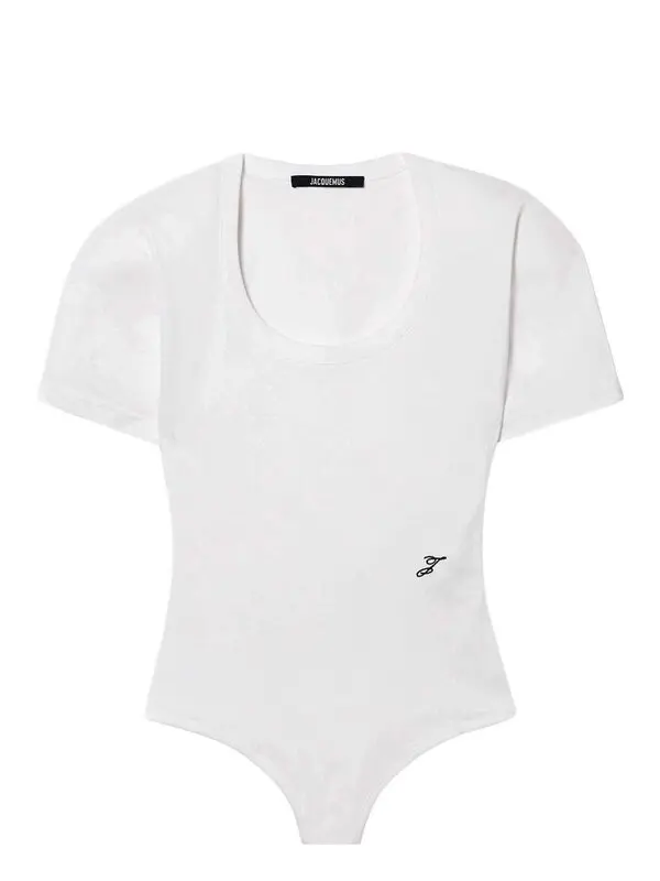 Jacquemus Le Body Ovalo Bodysuit - White