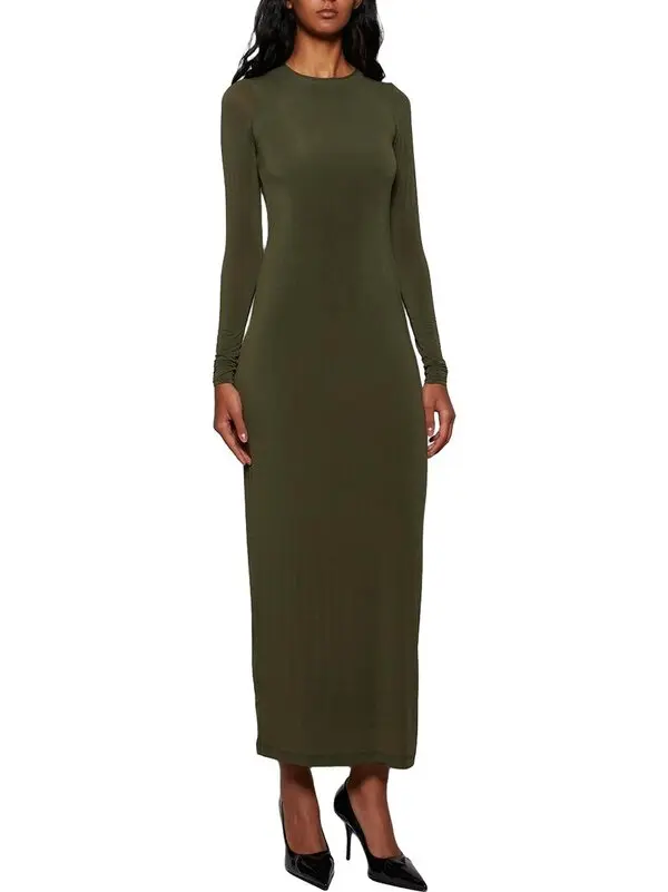 Wardrobe.NYC Sheer Maxi Dress - Green