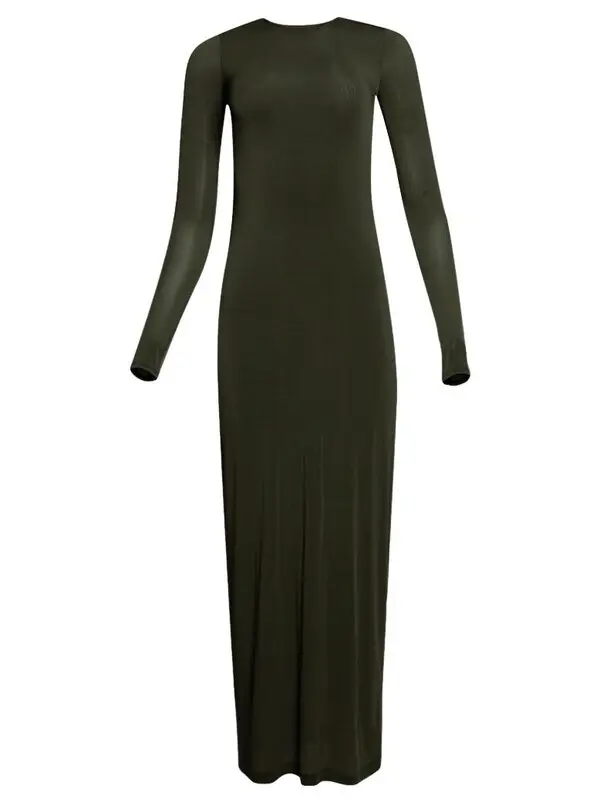 Wardrobe.NYC Sheer Long Sleeve Maxi Dress - Green