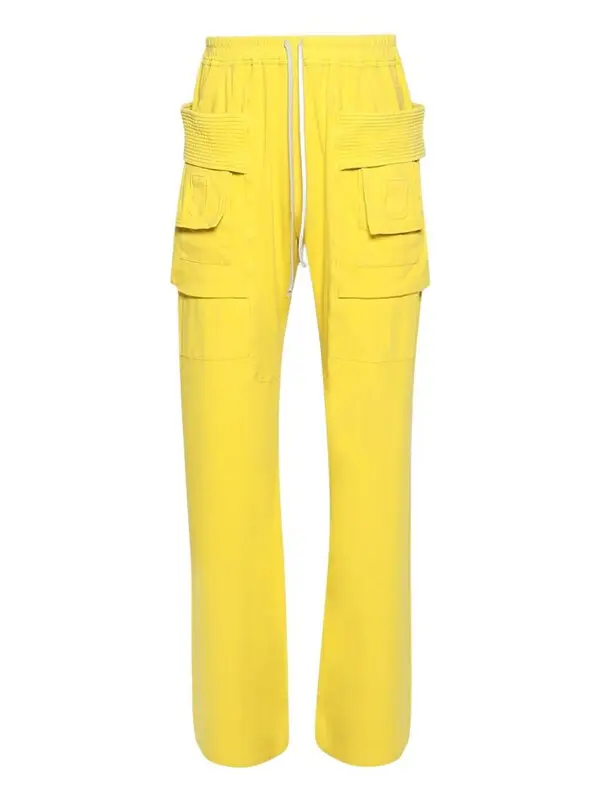 Rick Owens Creatch Wide Cargo Drawstring Pant - Yellow