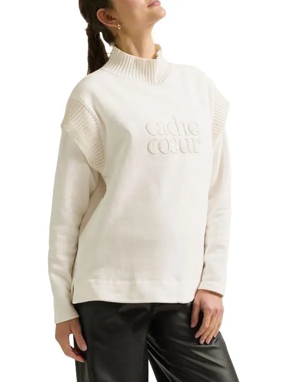 CACHE COEUR Harper Maternity & Nursing Sweatshirt - Ivory