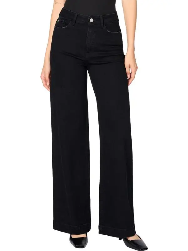 Warp + Weft Nce High-waist Wide-leg Jeans - Inkwell