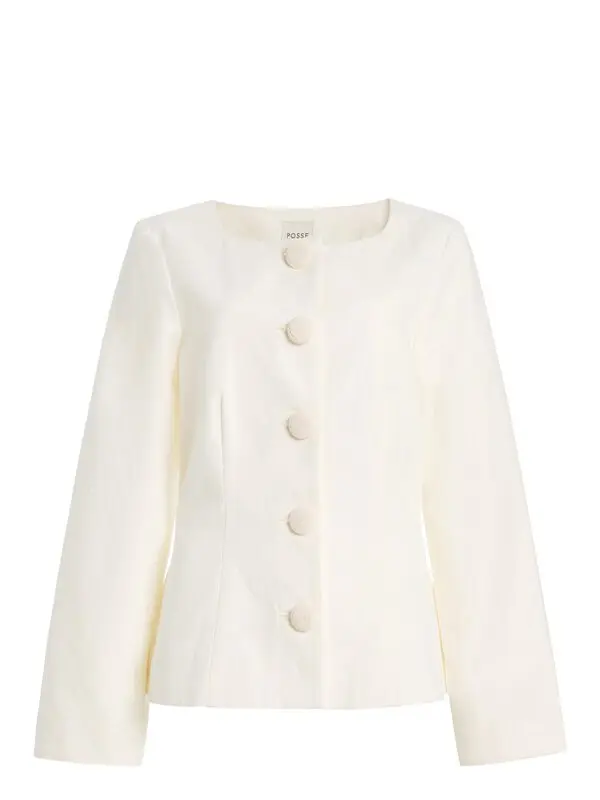 Posse Heidi Cotton-linen Jacket - Ivory