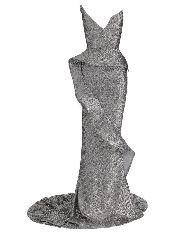 Maticevski Sequin-embellished Glorious Gown - Silver