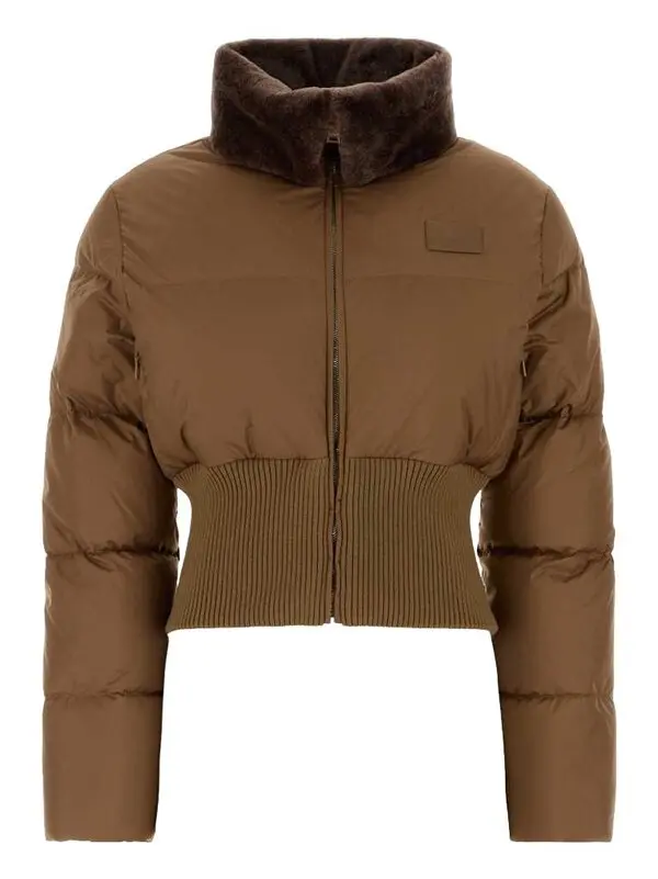 Fendi Quilted Down Jacket - Brown