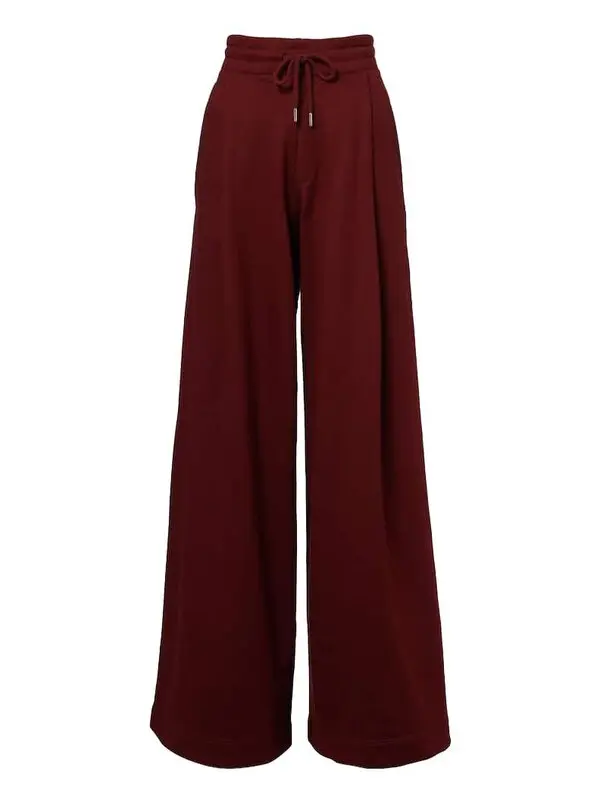 Dries Van Noten Cotton Jersey Sweatpants - Burgundy