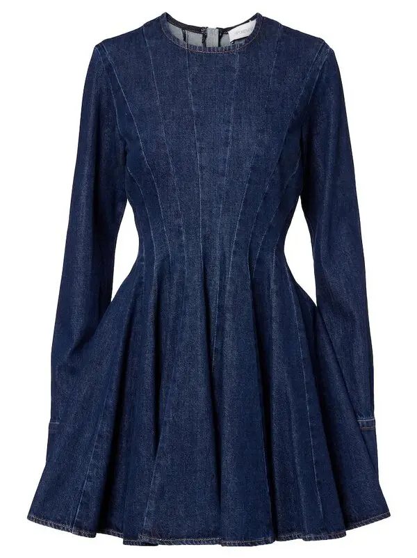 Sportmax Aereo Denim Mini Dress - Blue