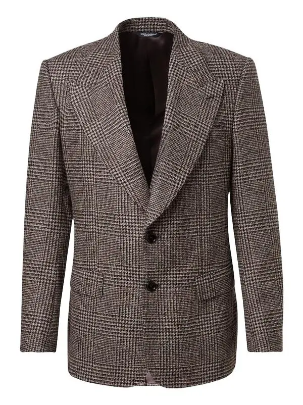 Dolce & Gabbana Checked Single-breasted Blazer - Brown