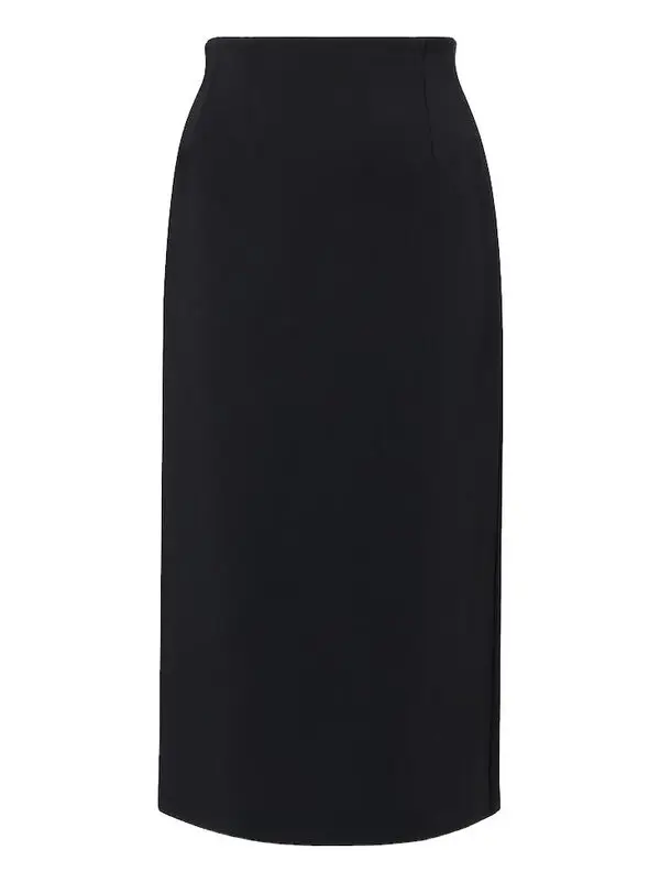 Max Mara Pece Crêpe Pencil Skirt - Black