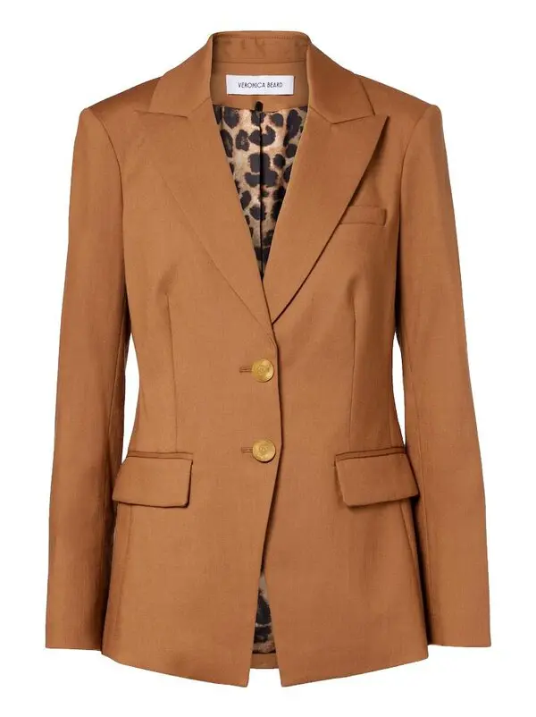 Veronica Beard Izara Wool Blazer - Brown