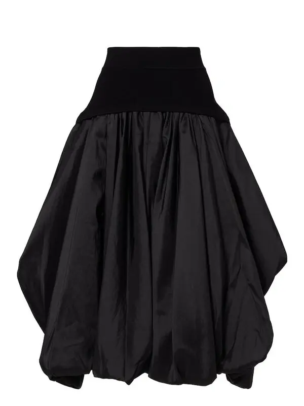 Simkhai Corinn Bubble Midi Skirt - Black