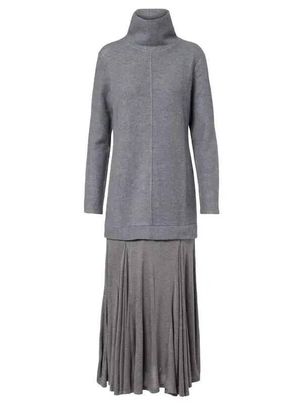 XU ZHI Turtleneck Maxi Dress - Grey