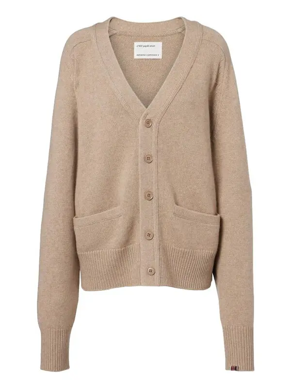 EXTREME CASHMERE X N°437 Papilli Short Cashmere Cardigan - Beige
