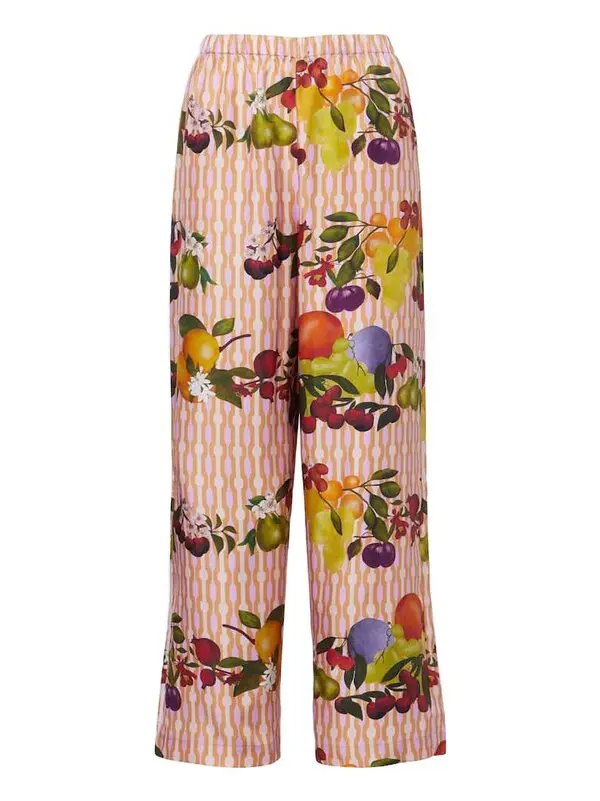 ERES Cannelle Silk Twill Wide-leg Pants - Multicoloured