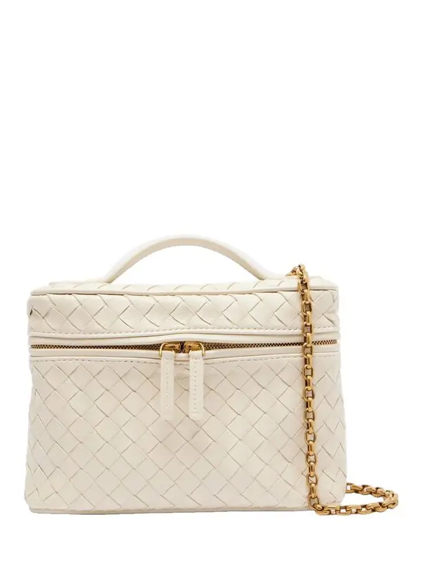 Bottega Veneta Intrecciato Leather Vanity Bag - Beige