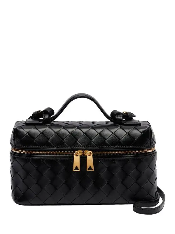 Bottega Veneta Intrecciato Leather Bag - Black