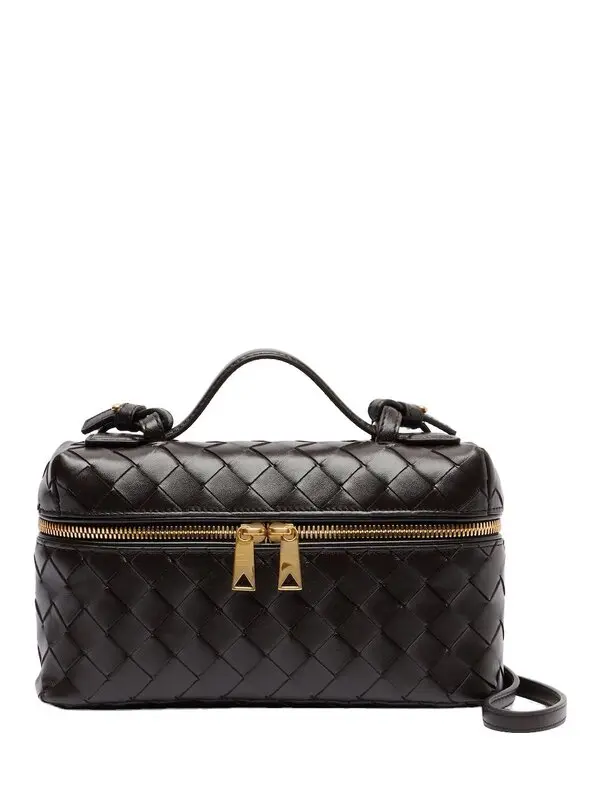 Bottega Veneta Bang Bang Intrecciato Leather Vanity Bag - Brown