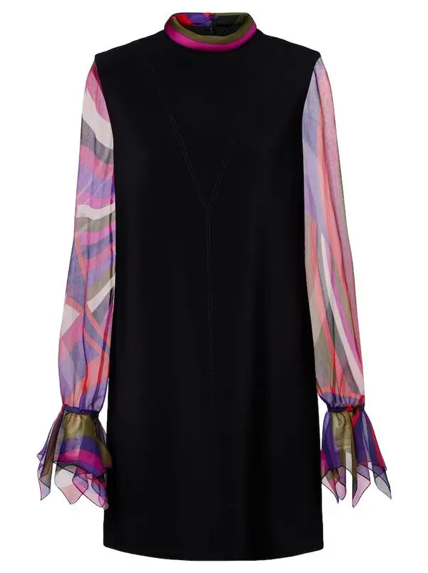 Emilio Pucci Iride Cady Minidress - Black