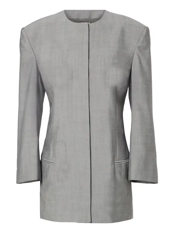 Calvin Klein Parker Wool Jacket - Grey