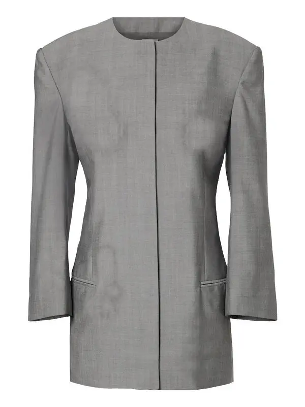 Calvin Klein Parker Wool Jacket - Grey