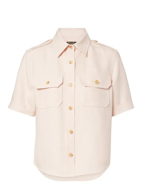 Loro Piana Annalisa Linen Shirt - Pink