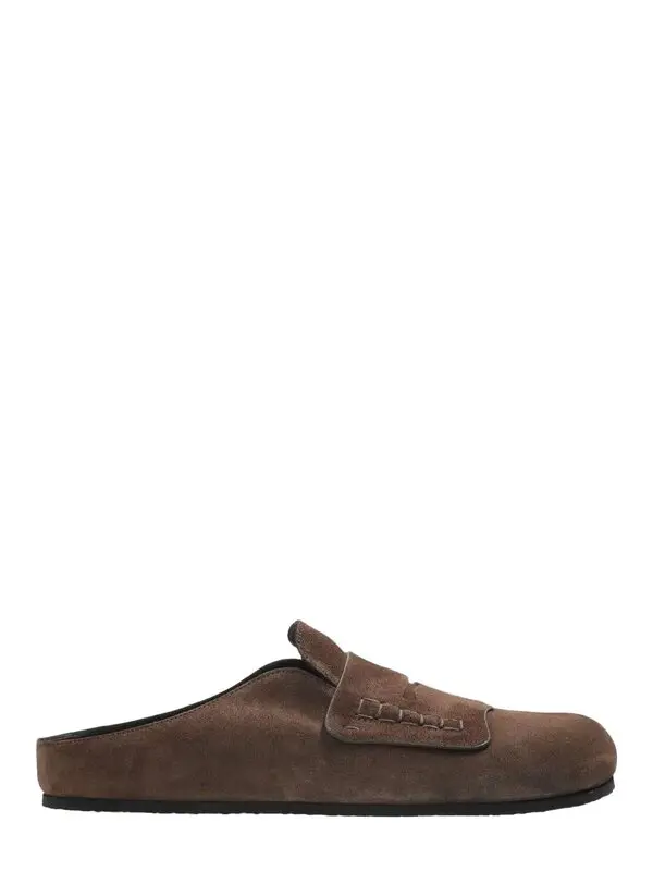 Jacquemus Les Mules Mocassin In Suede Shoes - Brown
