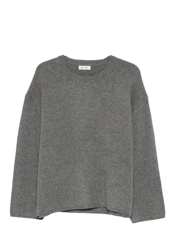 Soft Goat Soft Wool Crewneck Sweater - Grey