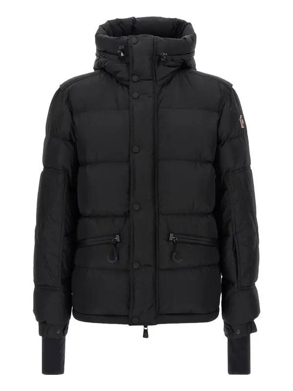 Moncler Short Down Jacket With Hood - Black
