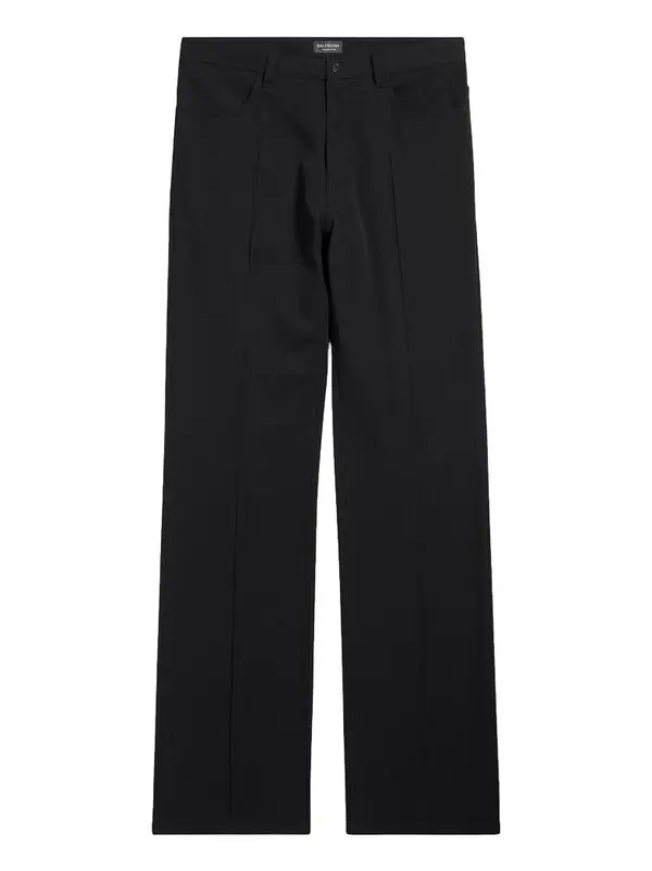 Balenciaga Straight Leg Dress Trousers - Black