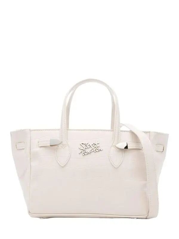 SECRET PON-PON Leather Shoulder Bag - White