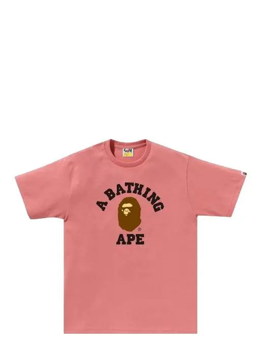 A BATHING APE College Tee Shirt - Pink