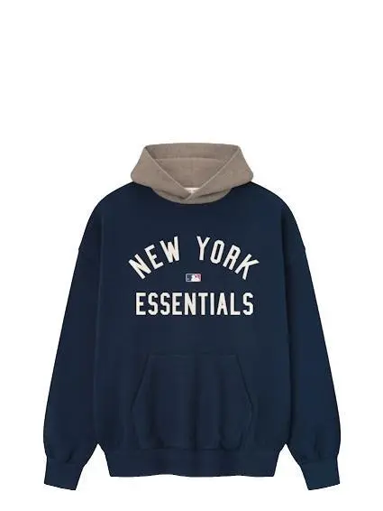 Fear Of God Yankees Sport Hoodie - Midnight Navy Blue/homstead Heather