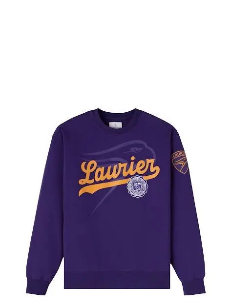 OVO X Wilfrid Laurier University Golden Hawks Crewneck Sweatshirt - Purple