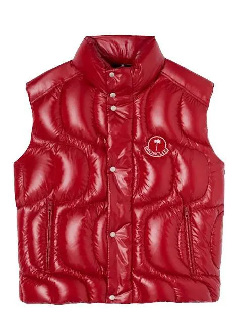Moncler X Palm Angels Gwenyth Down Vest - Red