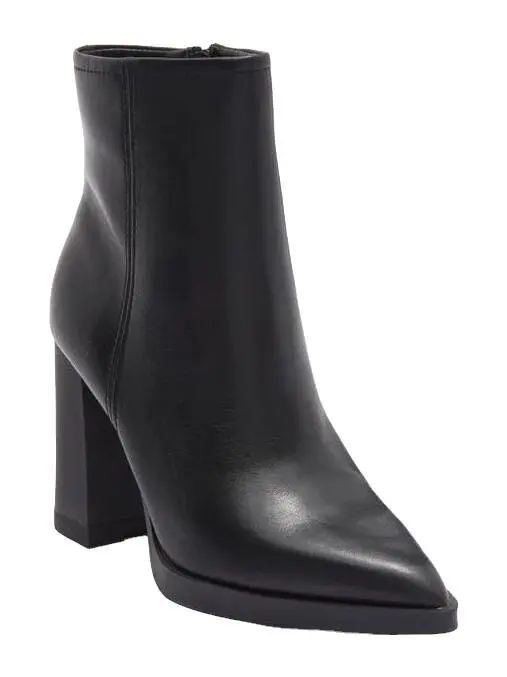 Steve Madden Harden Pointed Toe Bootie - Black Leather