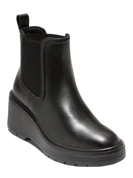 Cole Haan Zerogrand Cityquest Waterproof Wedge Chelsea Boot - Black/black Wp