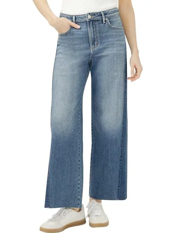 SILVER JEANS CO. Isbister Raw Hem High-waist Wide Leg Jeans - Abigail