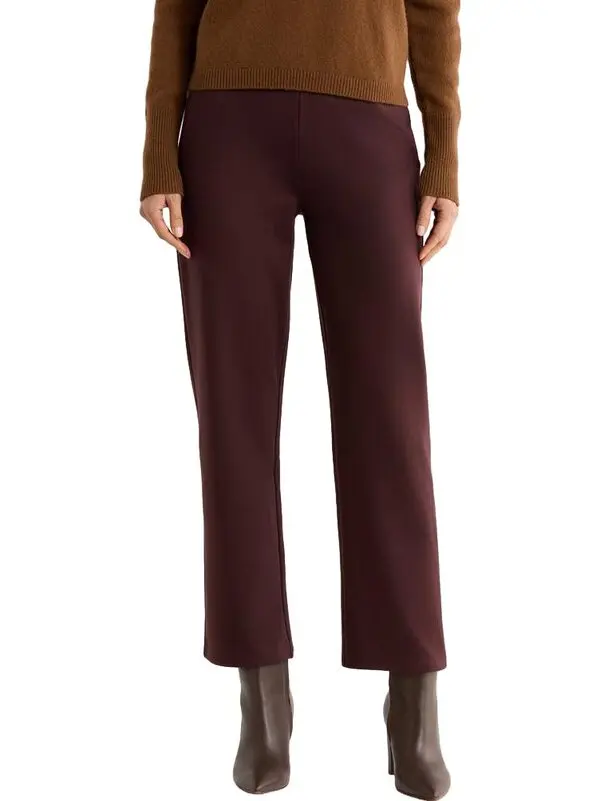 Eileen Fisher Double Knit Lantern Ankle Pants - Cassis