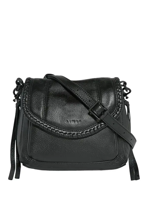 AIMEE All For Love Leather Crossbody Bag - Black