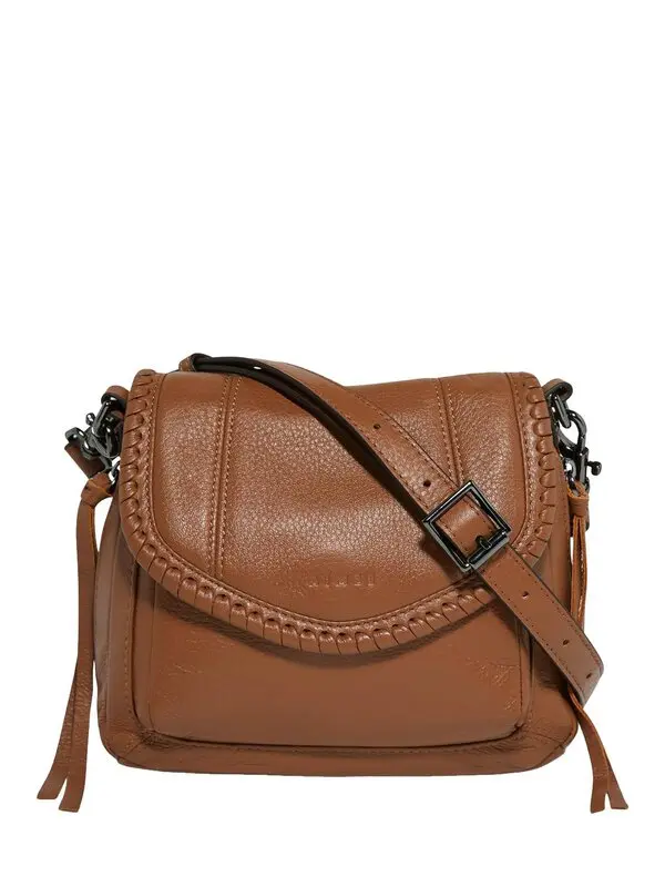 AIMEE All For Love Leather Crossbody Bag - Chestnut