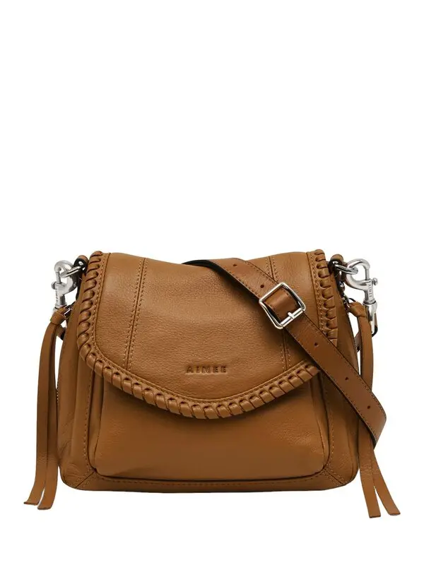 AIMEE All For Love Leather Crossbody Bag - Latte