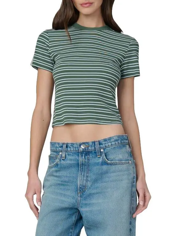Joe's Jeans The Stripe Rib Baby T-shirt - Cilantro/sky Strip