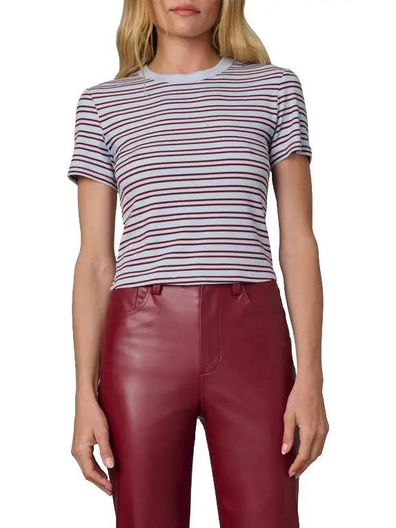 Joe's Jeans The Stripe Rib Baby T-shirt - Sky/syrah Stripe
