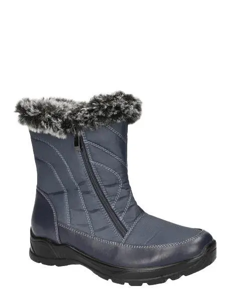 EASY WORKS BY EASY STREET Portland Faux Fur Lined Waterproof Boots - Navy