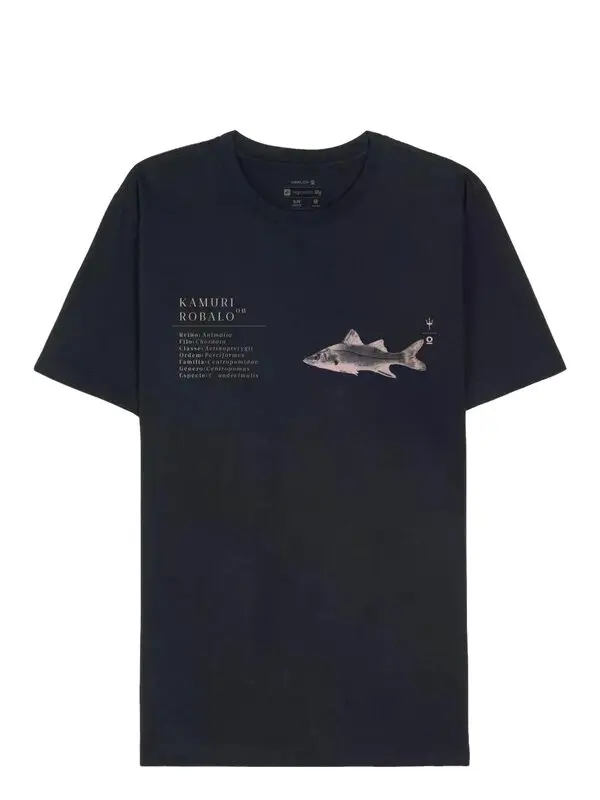 OSKLEN Kamuri Fish-print T-shirt - Black
