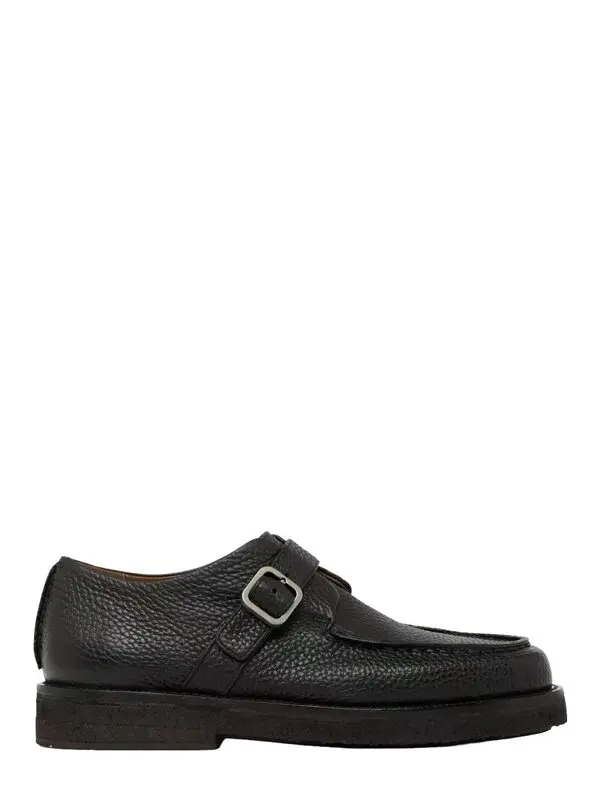 Marsèll Buckled Pebbled Loafers - Black