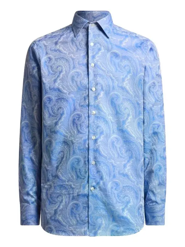 Etro Paisley Jacquard Shirt - Blue
