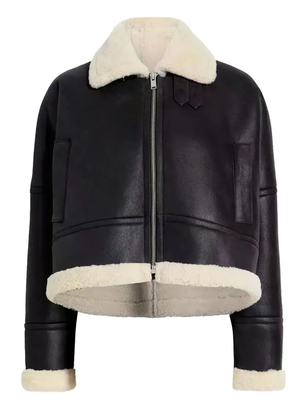 Proenza Schouler Leather Shearling Jacket - Black