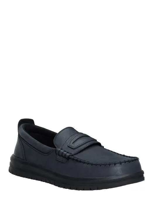 HEY DUDE Wally Nxt Leather Penny Loafer - Black/black