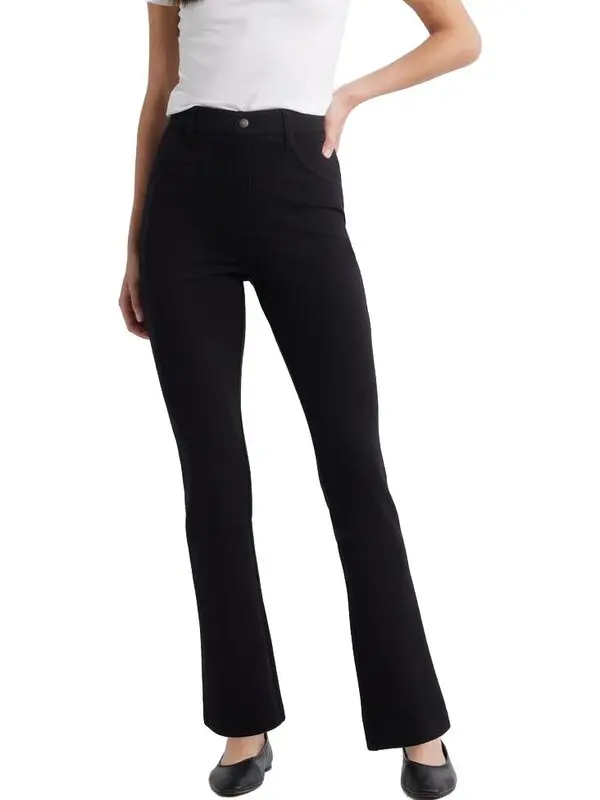 Hue High-rise Bootcut Trousers - Black